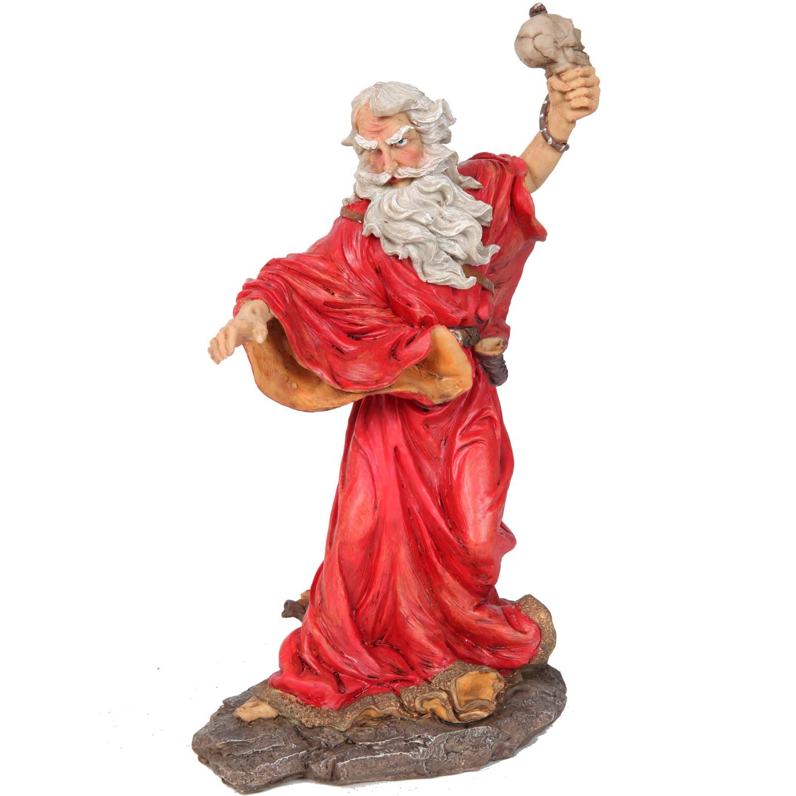 Statue en résine de Merlin et la tête de mort - 36 cm | Prince Déco...