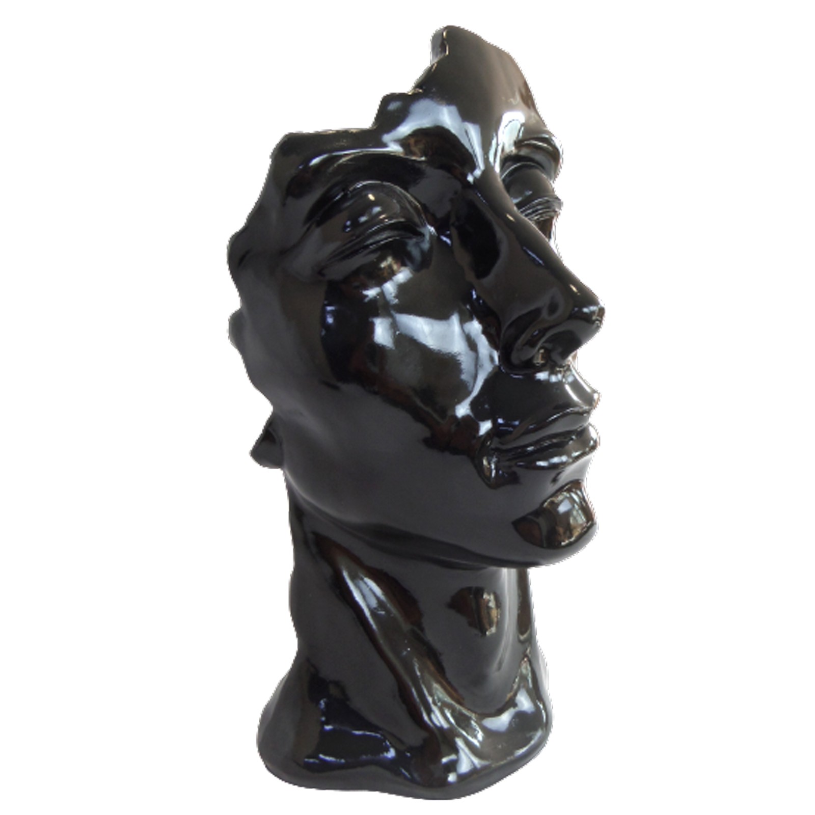 Statue visage résine noir FEMME 50 cm | Prince Décoration